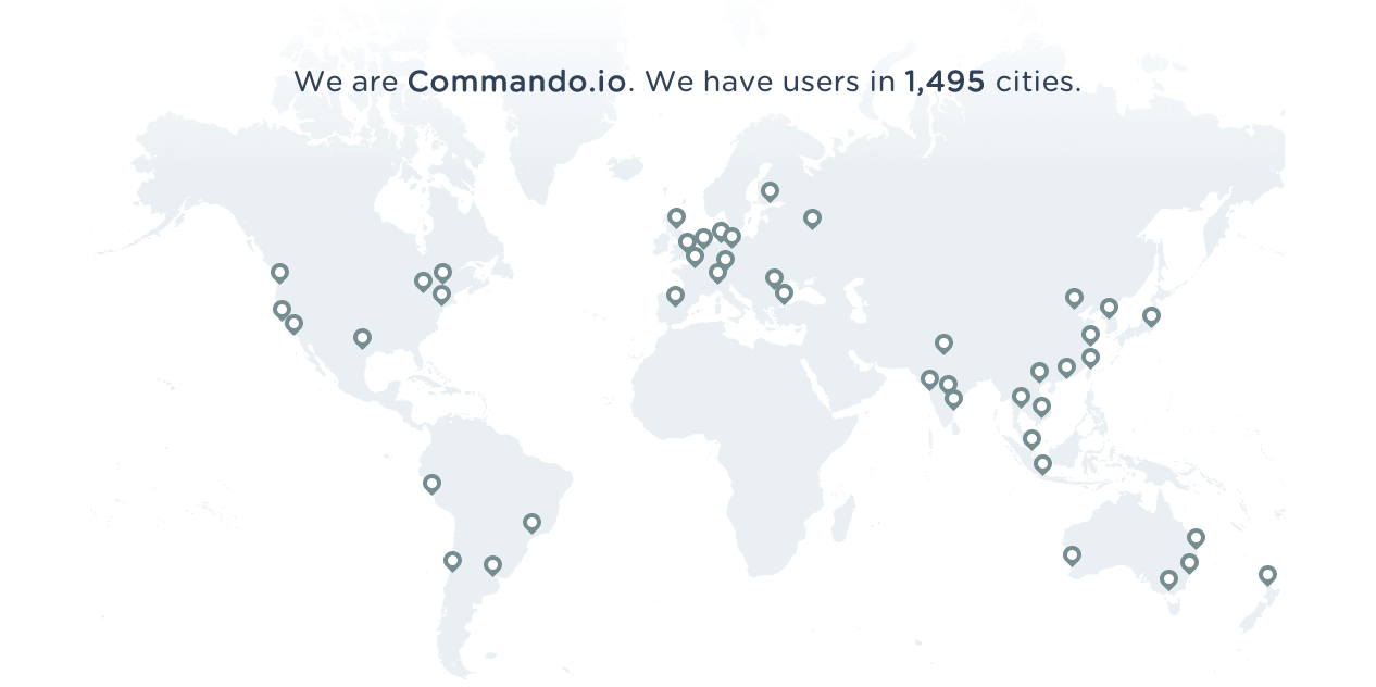 We are Commando.io. We have users in 1,495 cities